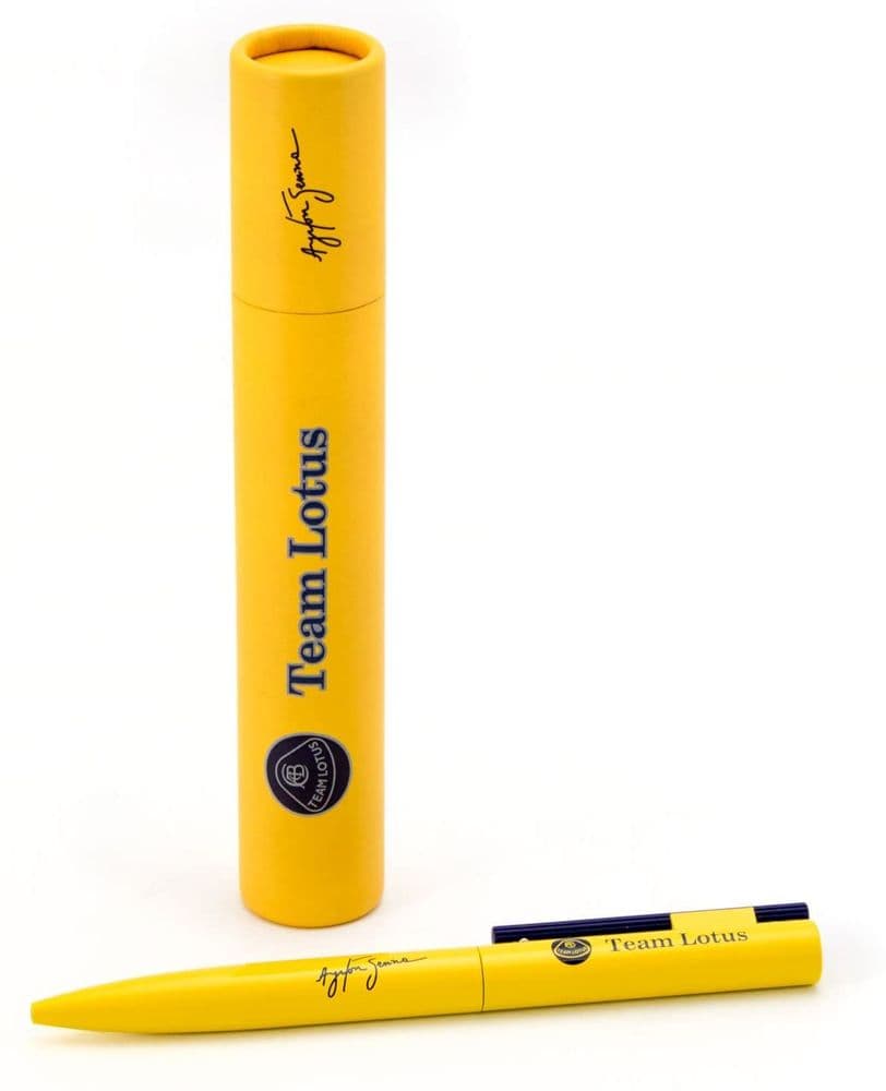 Ayrton Senna Collection Classic Team Lotus F1 Pen Yellow & Storage Tube