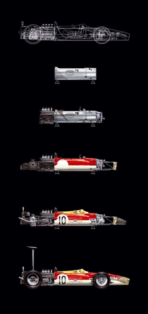 Lotus 49B step by step drawing