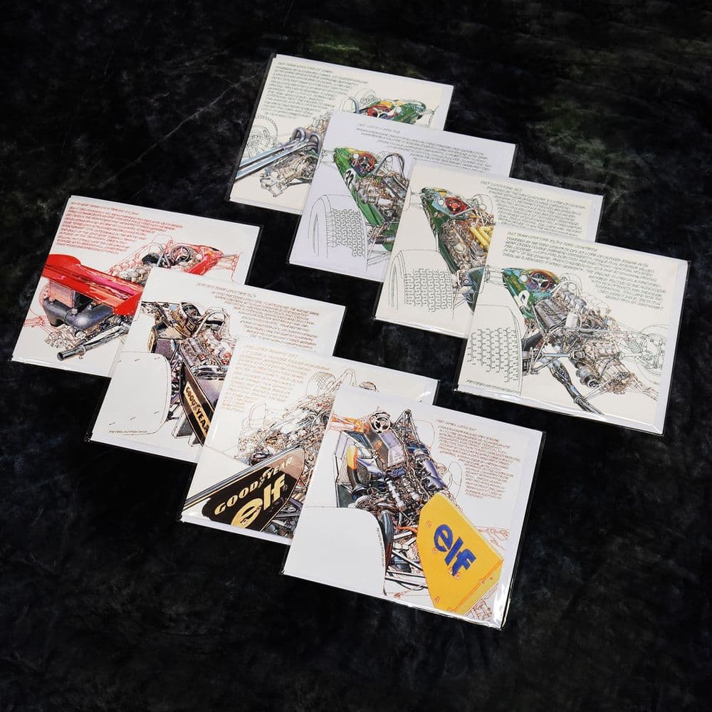 Team Lotus greeting card set by Peter Hutton