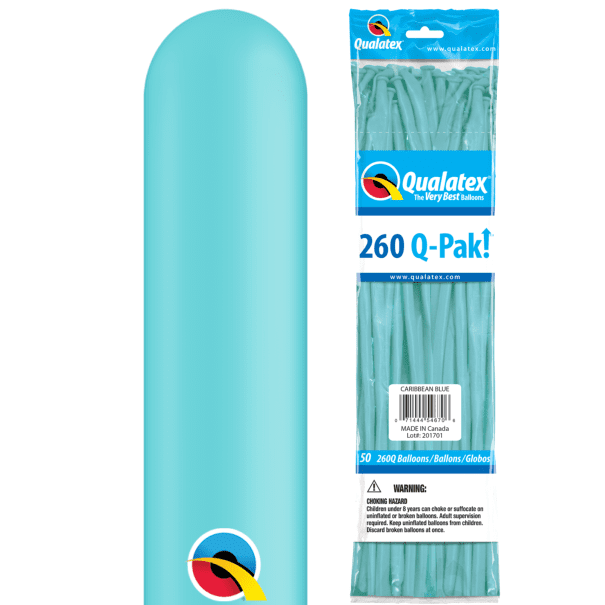 Caribbean Blue 260Q-PAK Balloons Wholesale | 260Q-PAK Modelling Balloons