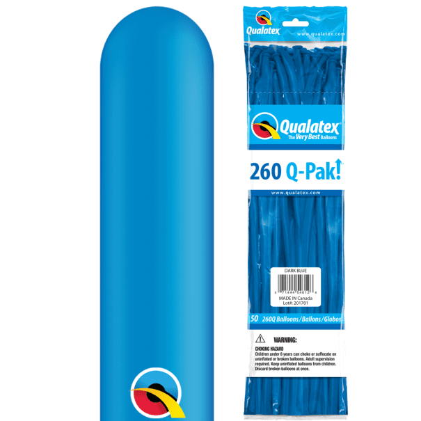 Dark Blue 260Q-PAK Balloons Wholesale | 260Q-PAK Modelling Balloons