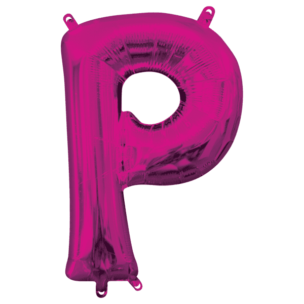 Magenta Letter P Mini-Foil Balloon (16" Air) | Free Delivery
