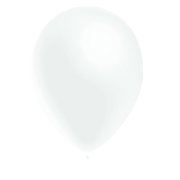 Metallic White 11 inch Balloons - Decotex 11" Balloons 50pcs | Free ...