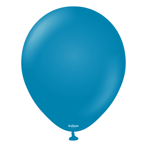 Retro Deep Blue 12 inch Balloons - 12" Kalisan Balloons 100pcs | Free ...