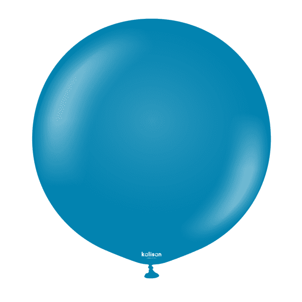 Retro Deep Blue 24 inch Balloons - 24" Kalisan Balloons 2pc | Free Delivery