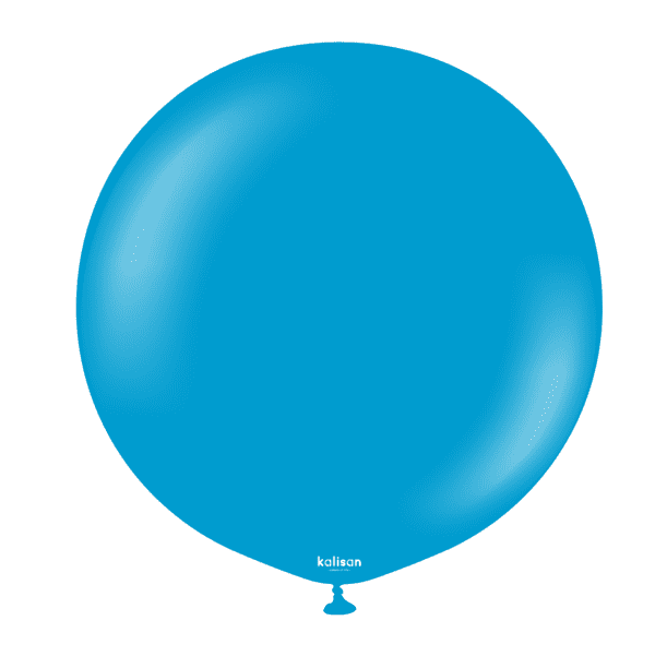 Standard Caribbean Blue 24 inch Balloons - 24" Kalisan Balloons 2pc ...