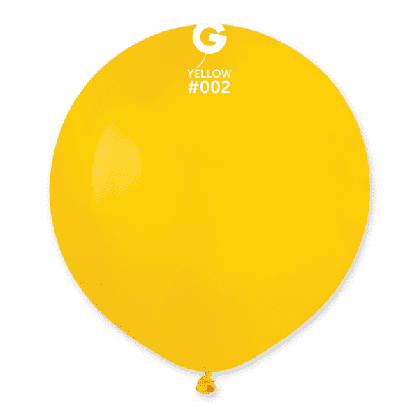 Standard Yellow 19 inch Balloons - 19" Gemar Balloons 25pcs | Wholesale ...
