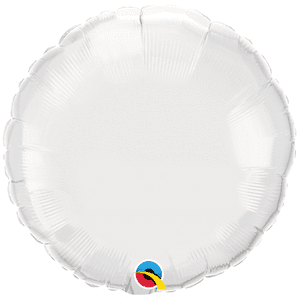 White Round Foil Balloon - 18