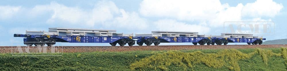 ACME 45153 3 x Ferrovie Udine Cividale Sgnss60 4-axle Flats with steel ...