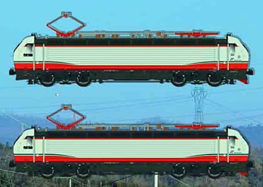 ACME 60640 FS E402B "Frecciabianca" Livery Era VI Twin Locomotive Set