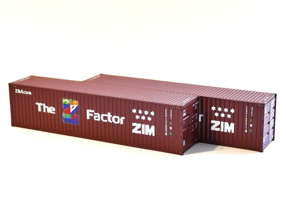 Dapol 4F-028-152 Zim 40ft High Cube Containers x2
