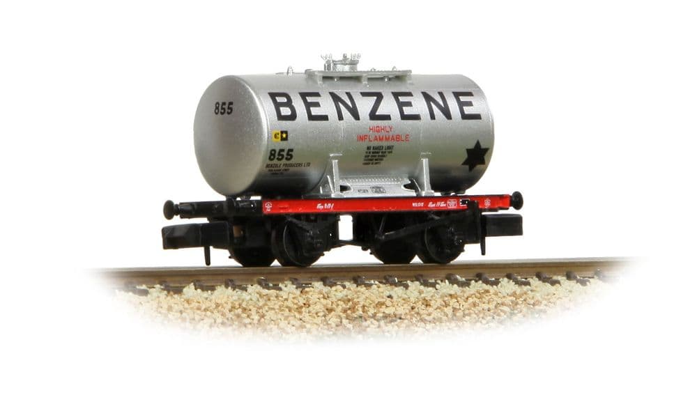 Graham Farish 378-000A 20T Anchor-Mounted Tank Benzene Silver