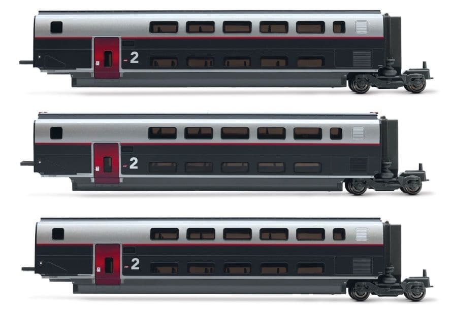Jouef HJ3017 TGV Duplex Carmillon Livery 3-Coach Add-on Pack