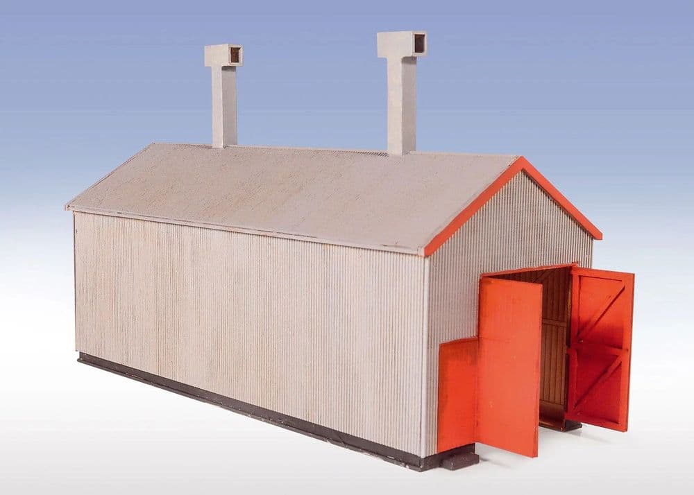 Peco LK-220 Ffestiniog Corrugated Single Road Engine Shed Laser Cut Kit