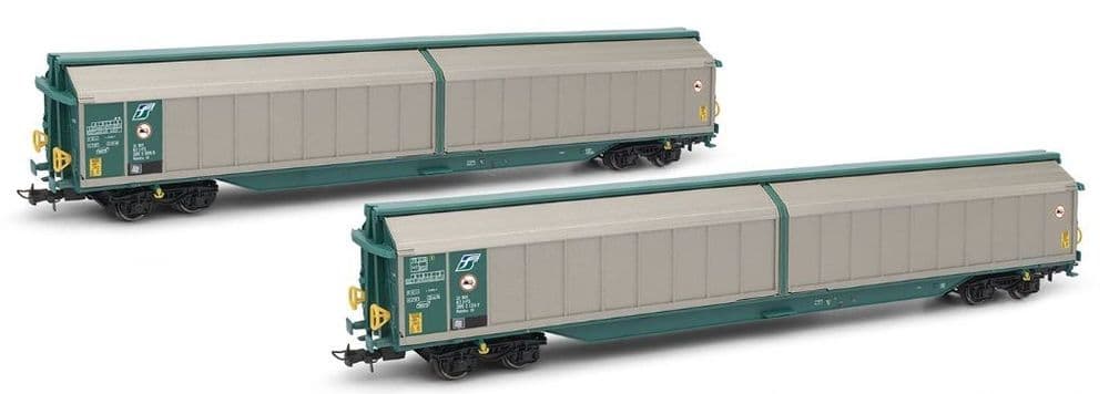 Rivarossi HR6598 FS Habillss" 4-Axle Sliding Wall Vans XMPR Livery Era ...