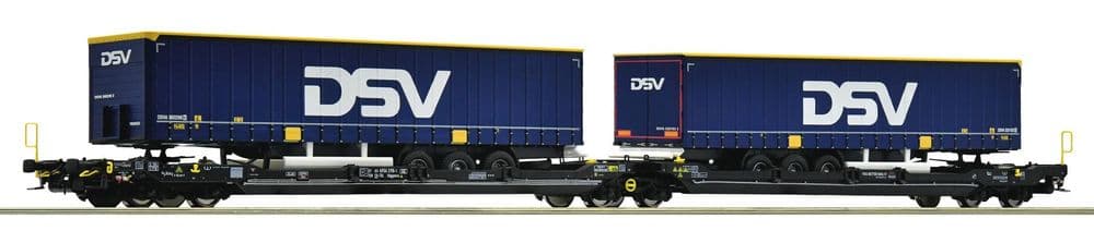 Roco 6600034 TX Logistik T3000e Container Twin with 2 x DSV Lorry ...