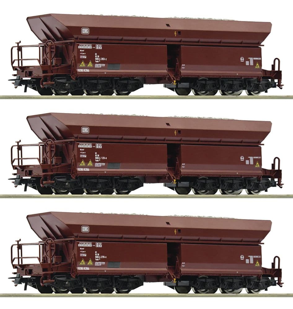Roco 77030 DB 6-Axle Ore Wagons Era IV 3-Wagon Pack Pack No 1