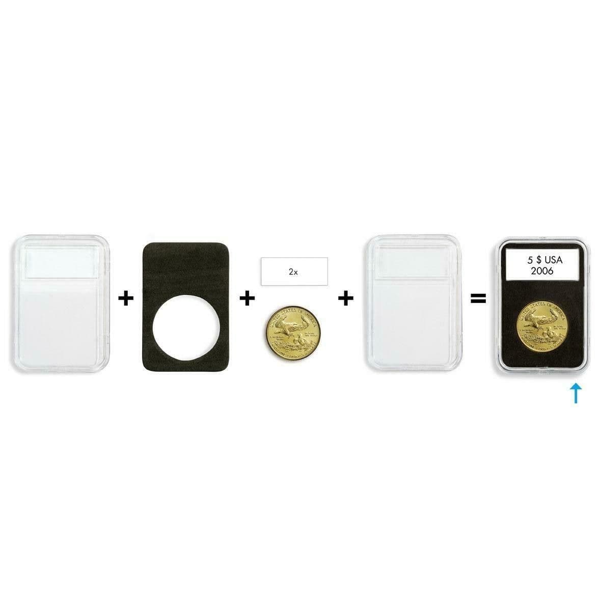 Coin Collector Leuchtturm Lighthouse Square Coin Capsules QUICKSLAB ...