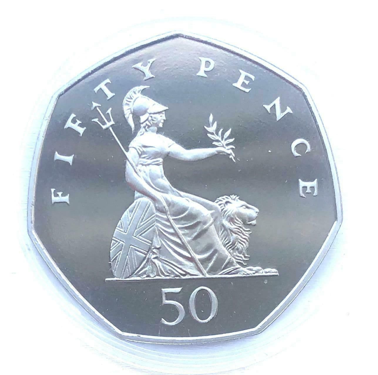 Fifty Pence 50p Proof Coins From Years 1971 - 1997 in Lighthouse Capsule