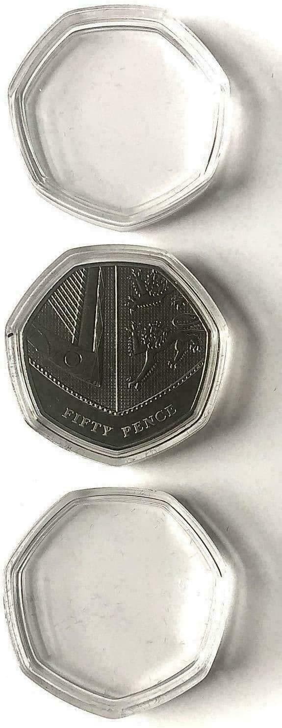 Pack of 50 PREMIUM Rimless Coin Capsules
