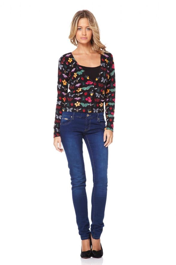 Miss Jolie Cardigan Miss Jolie knitwear Butterfly and Insects Cardigan ...