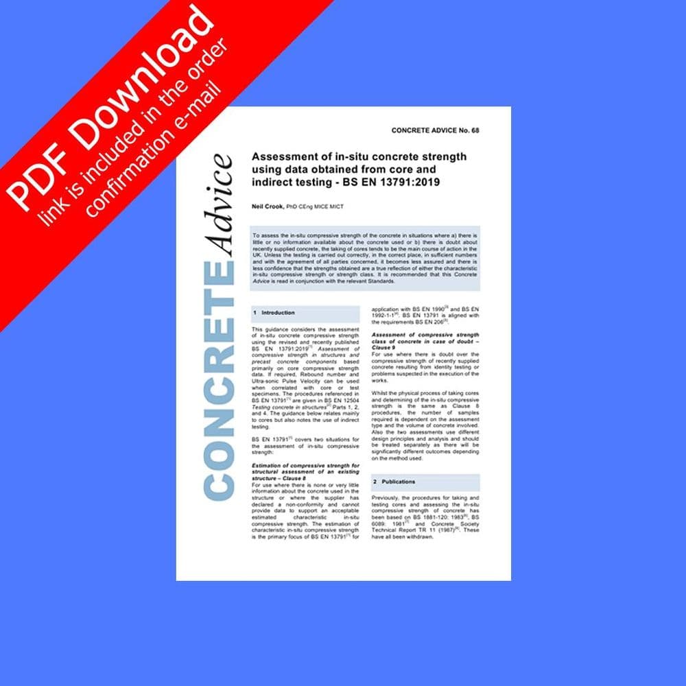 Assessment Of In Situ Concrete Strength Using Data Obtained From Core And Indirect Testing Pdf