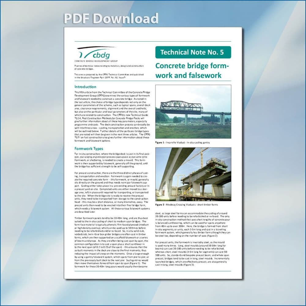 TN5 - Concrete Bridge formwork and falsework PDF