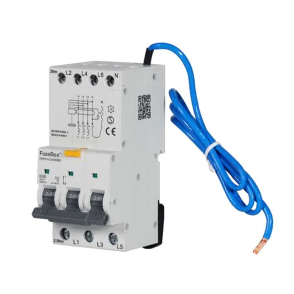 FuseBox R3PN10C1630BD 16A 10kA Bi-Directional 3P+N C Curve RCBO | Consumer Unit