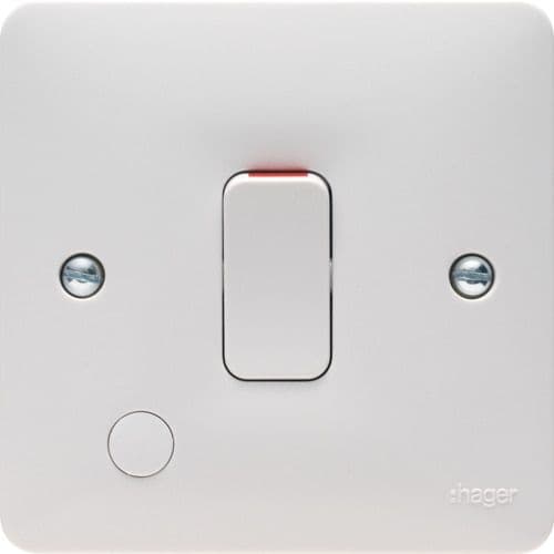 Hager Sollysta WMDP84FO 20A Double Pole Switch with Flex Outlet ...