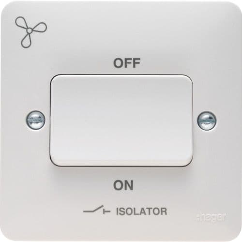 Hager Sollysta WMPS3PIF Fan Isolator Switch | Consumer Unit World