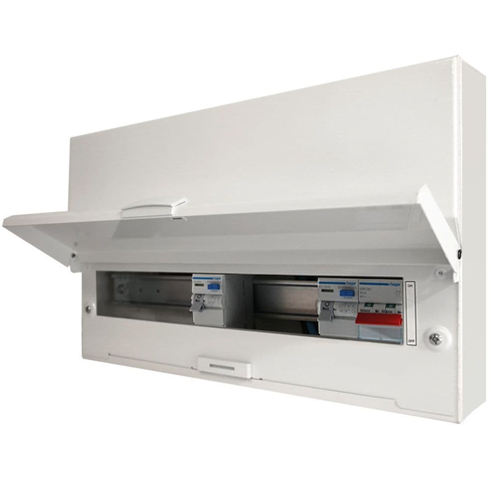 Hager VM966HK 12 Way Dual RCD Metal Consumer Unit Design 30