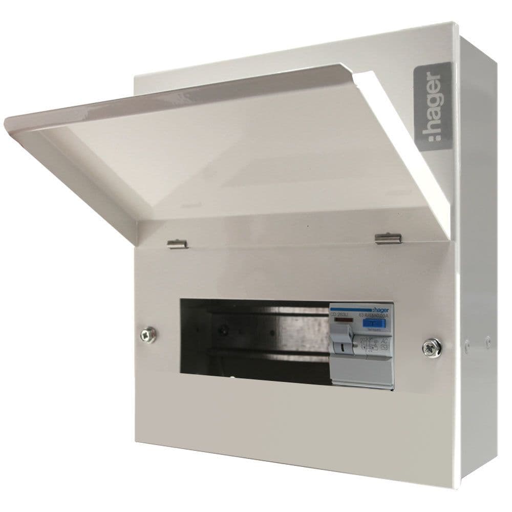 Hager VML306AH 6 Way Metal Consumer Unit 100A RCD Incomer Ammendment 3