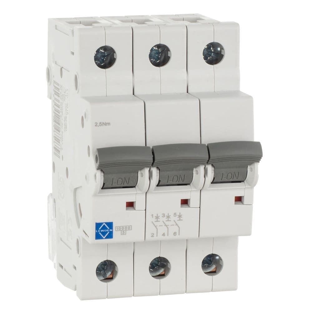 Lewden 25A MCB C Curve Triple Pole 10kA | Consumer Unit World