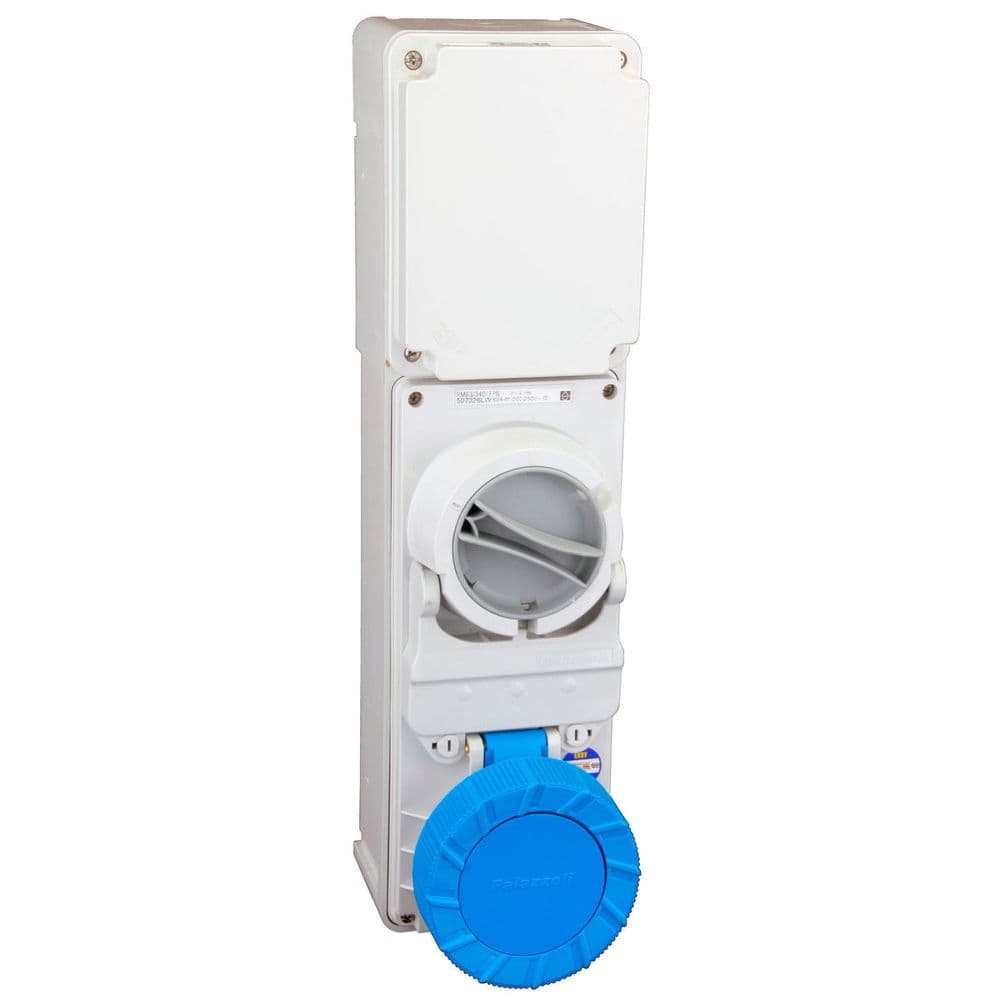 Lewden 63A 2P+E 230V Interlocked Switched Socket IP65 | Consumer Unit World