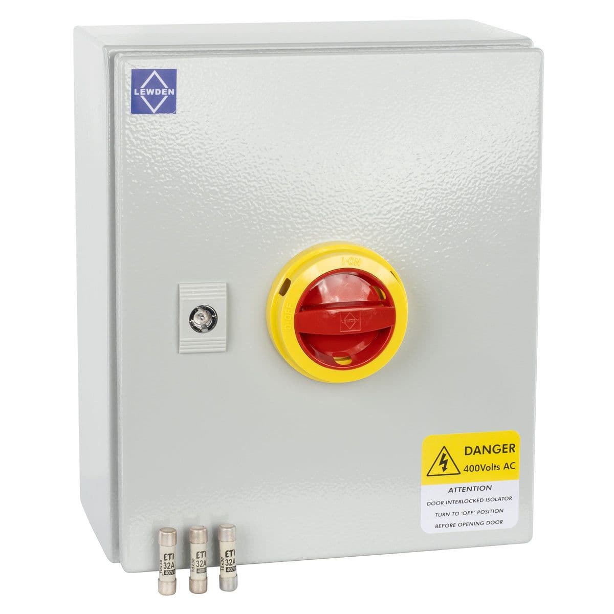 Lewden 32A TP+N Metal Clad Fused Switch | Consumer Unit World