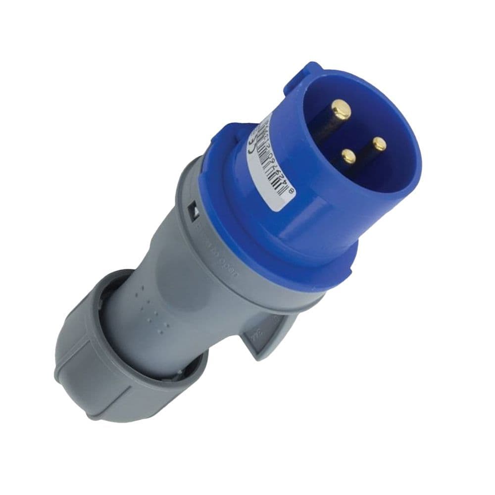 Lewden PM16/1100N 16A 240V 3 Pin Industrial Blue Plug | Consumer Unit World