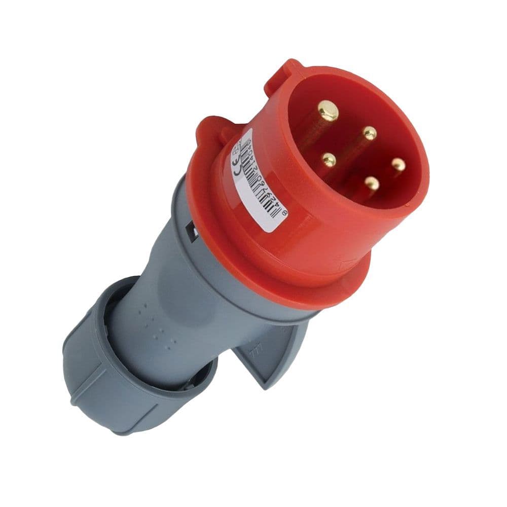 Lewden PM16/1800N 16A 415V 5 Pin Industrial Red Plug | Consumer Unit World
