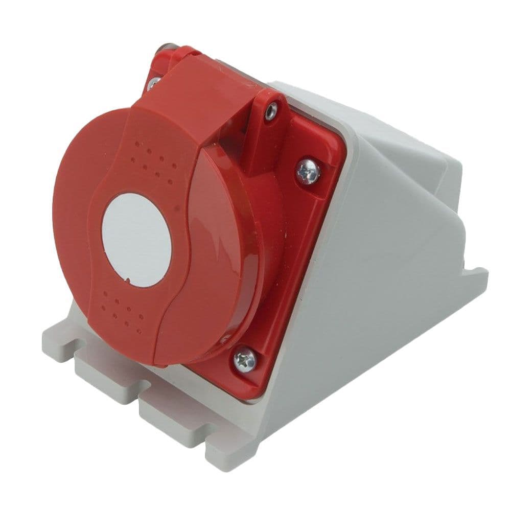 Lewden PM16/545 16A 415V 4 Pin Surface Angled Socket | Consumer Unit World