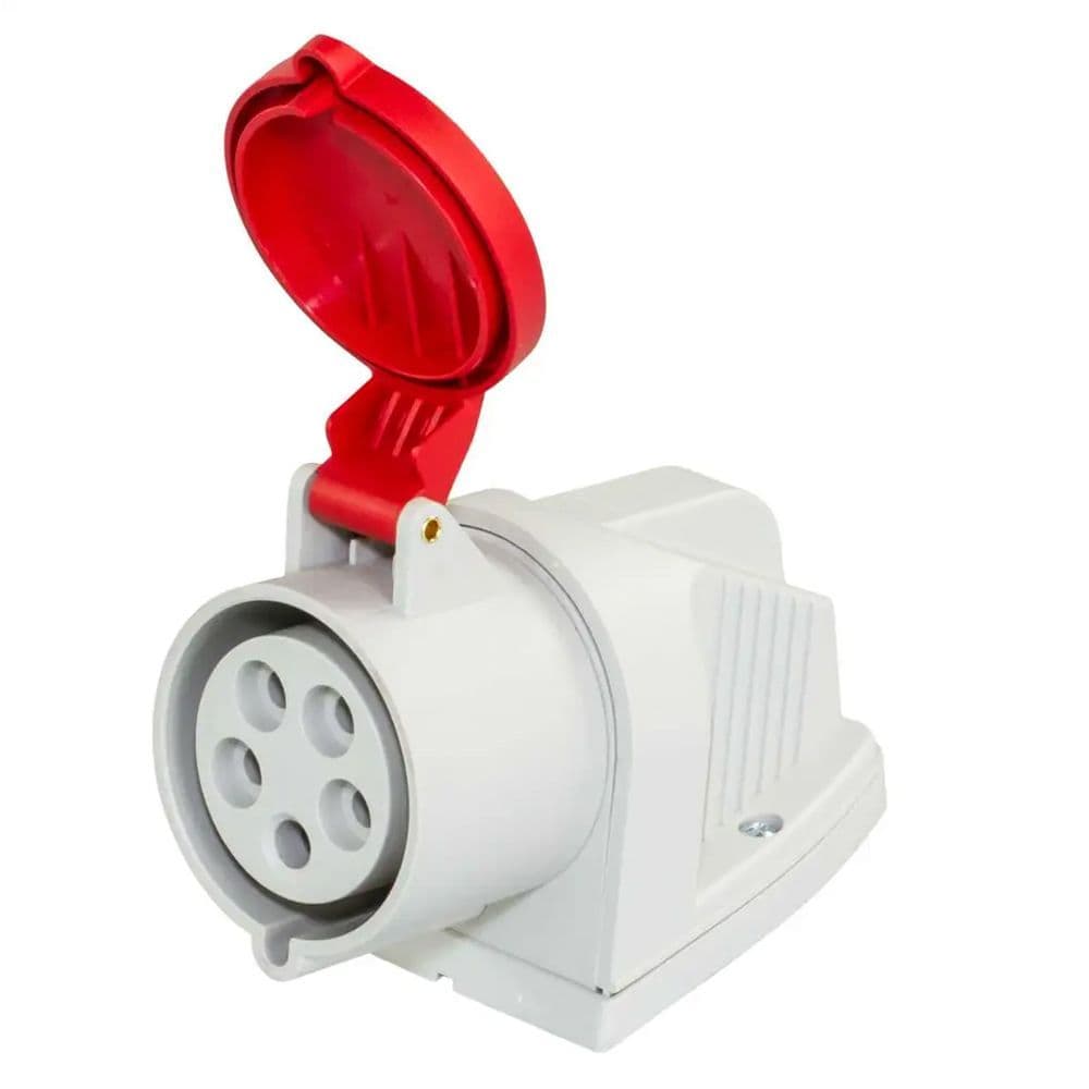 Lewden PM32/548 32A 415V 5 Pin Surface Angled Socket | Consumer Unit World