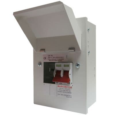 2 Way Consumer Units - Garage Units - Main Switch & RCD Incomers