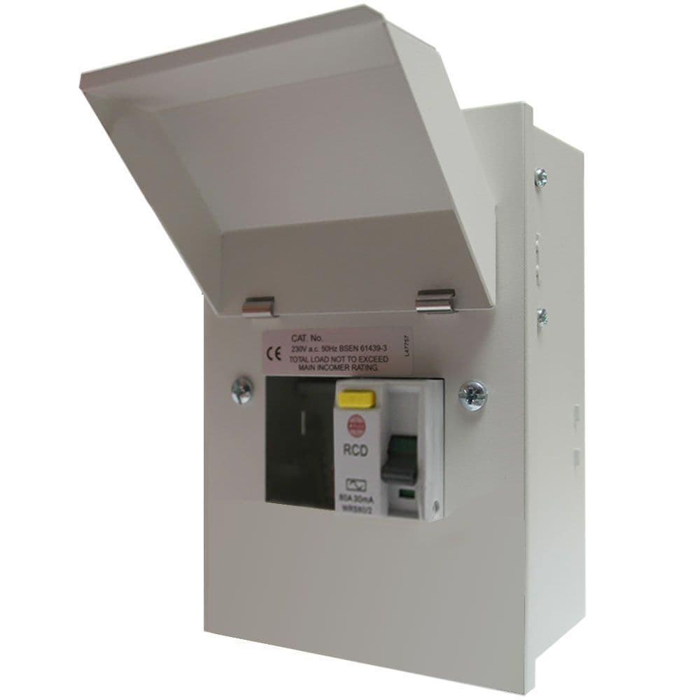 Wylex NMRS206/40 2 Way Metal Consumer Unit 40 Amp RCD Incomer