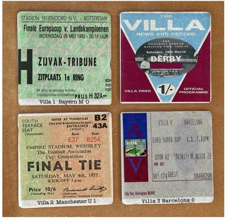 Aston Villa European Final & vintage programme covers