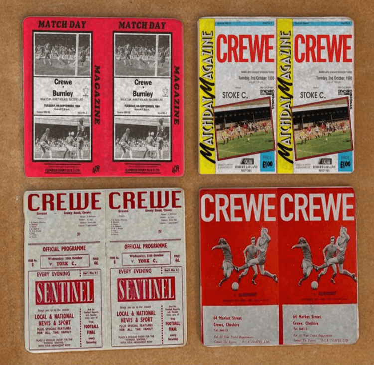 Crewe - vintage programme covers