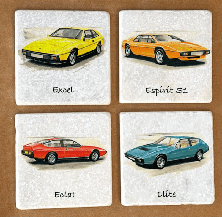 Lotus Set of Four - Eclat-Espirit S1 -Excel-Elite marble coasters