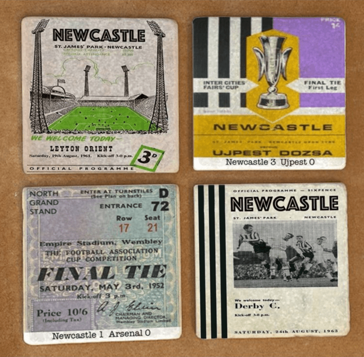 Newcastle - 1969 Fairs Cup Final -1952 Cup Final -Home Programmes