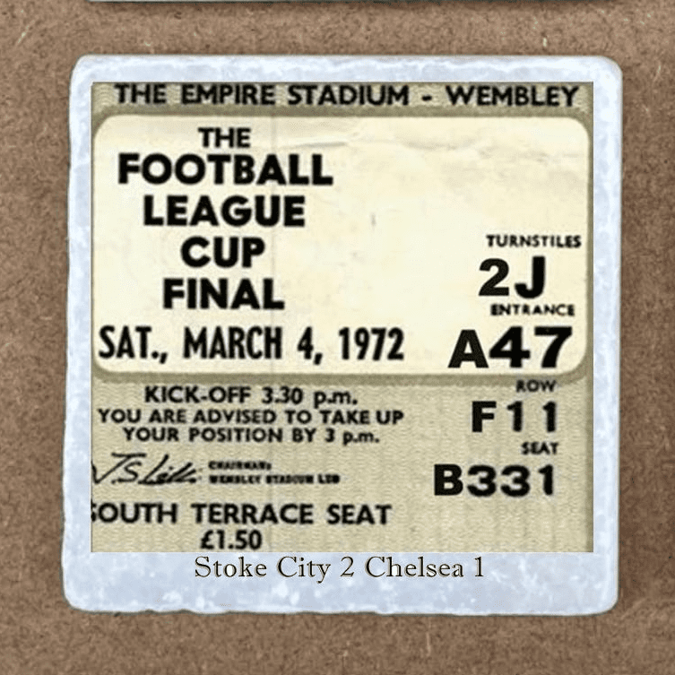 Stoke Cup Final Ticket 1972
