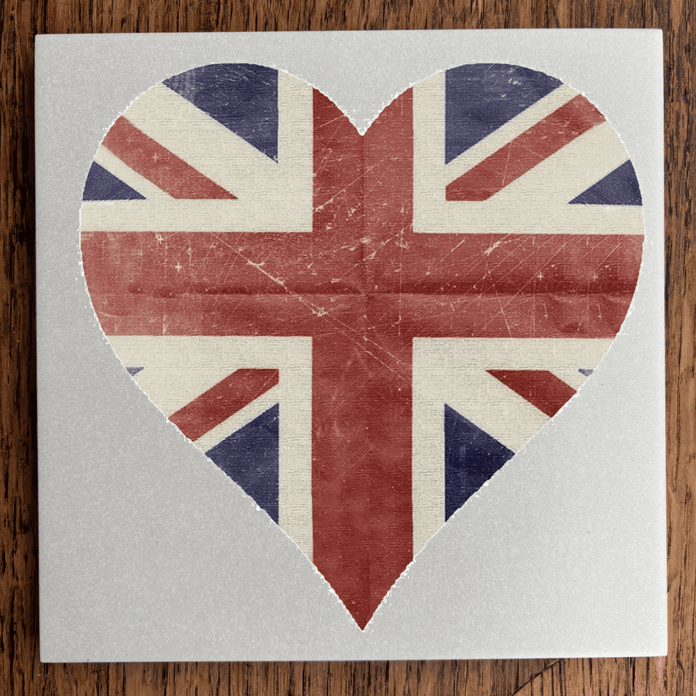 Union Jack Heart Trivet