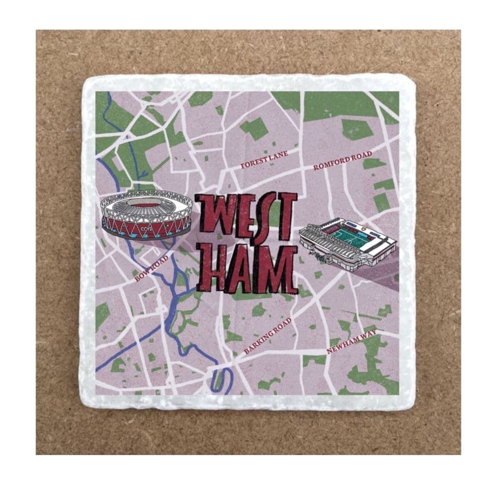 West Ham Map featuring both Stadiums old & new