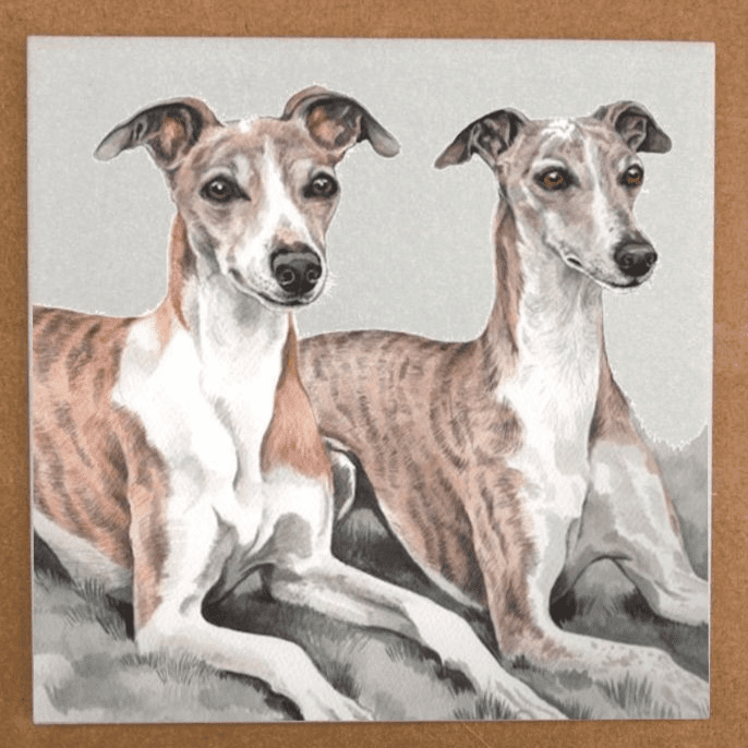 Whippet Pair Trivet