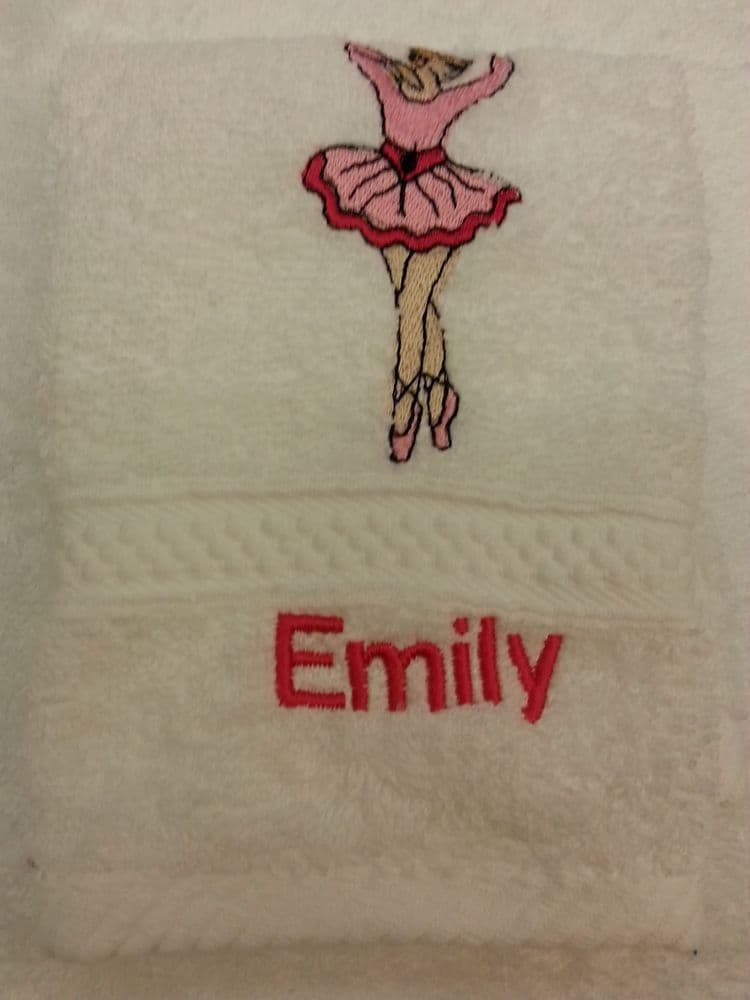 BALLET DANCER PERSONALISED FACE CLOTH